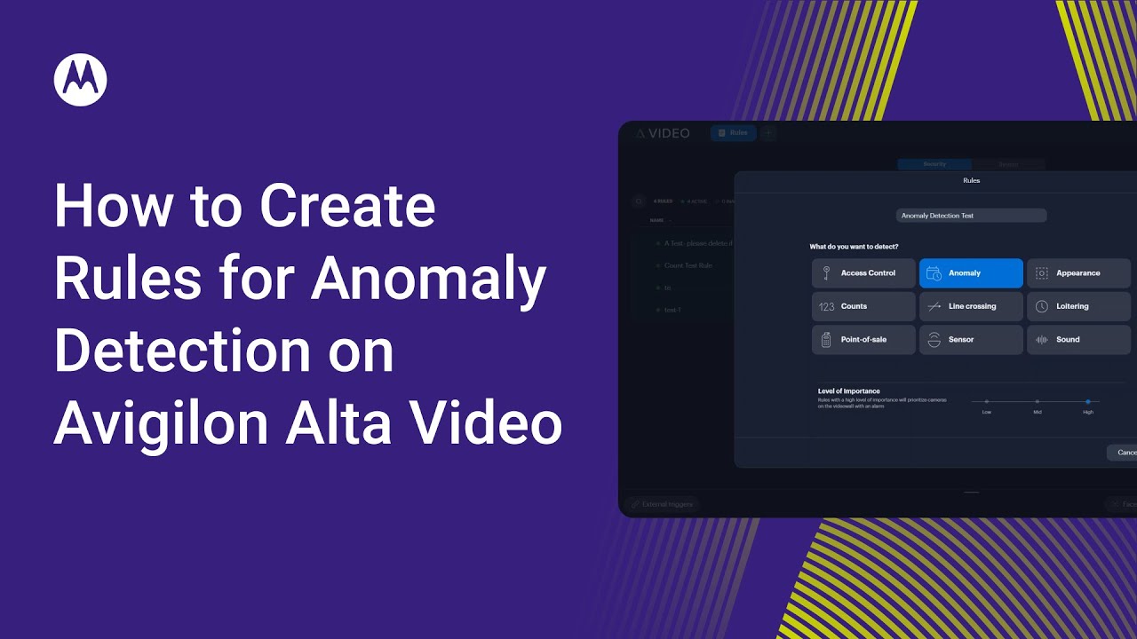 How to Create Rules for Anomaly Detection on Avigilon Alta Video - YouTube