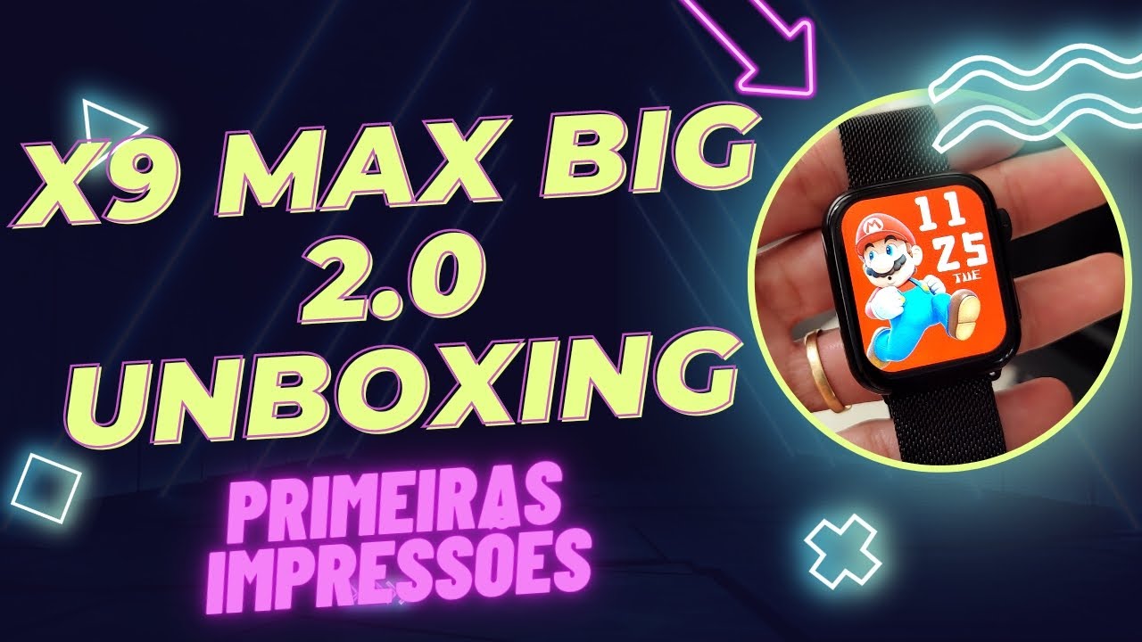 X9 Max Big 2.0 Smartwatch Lançamento 2023🔥. Unboxing e Primeiras ...