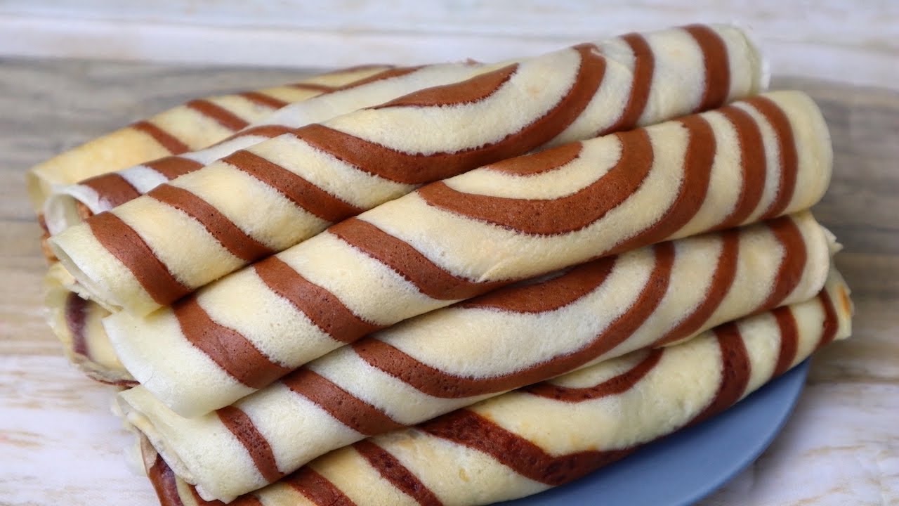 ZEBRA CREPES / UNIQUE CREPE RECIPE / New Idea to make Crepes - YouTube