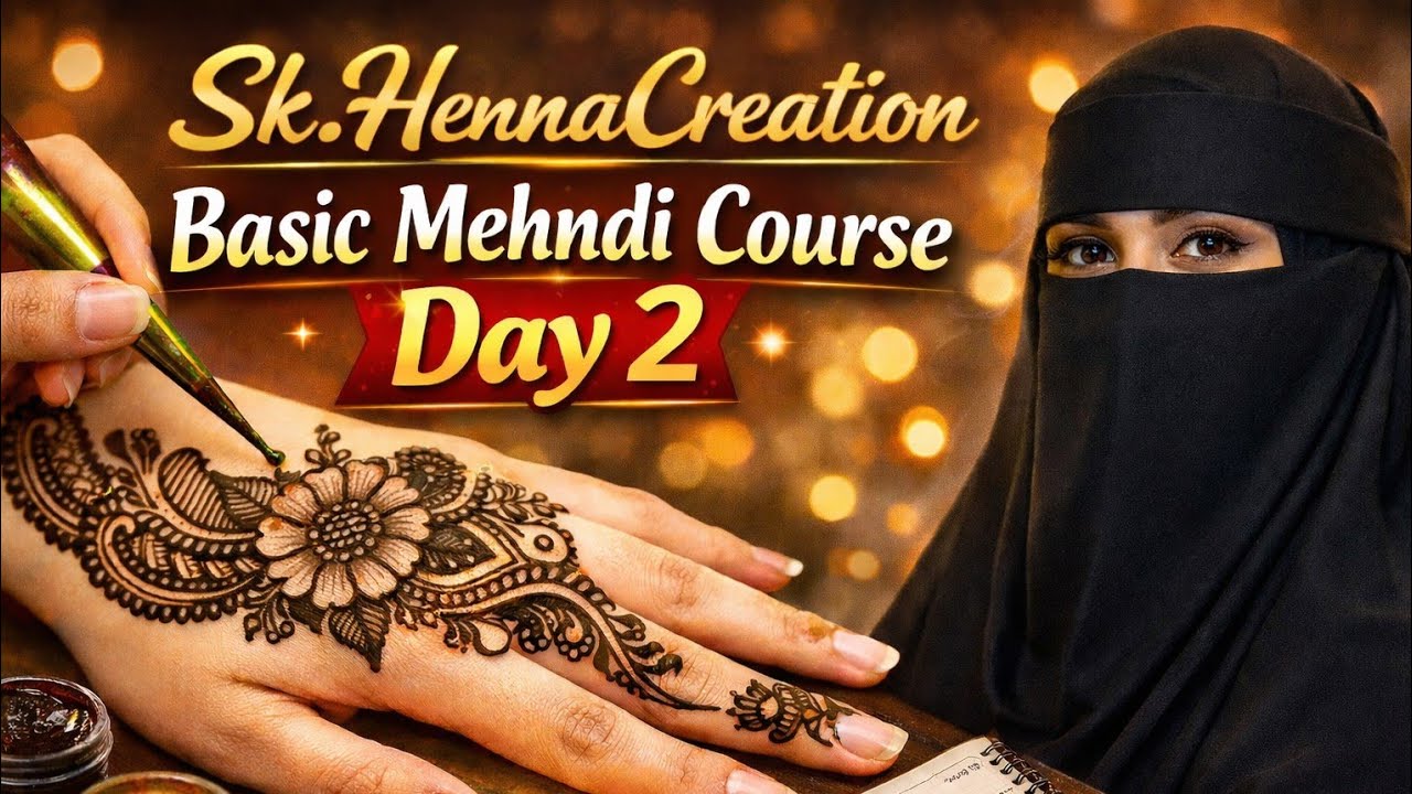 Basic Mehndi course 2nd Day | Mehndi Class Day 2| Mehndi Course| Mehndi ...