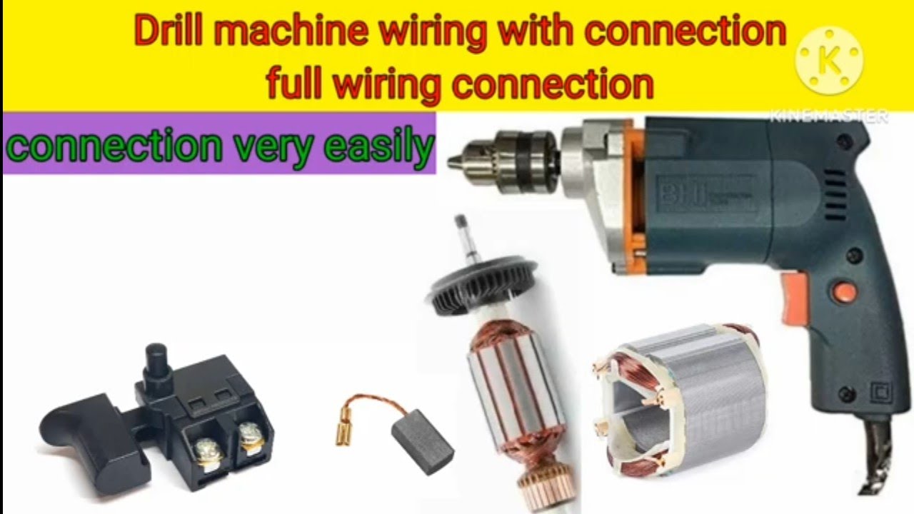 Drill machine full wiring connection - YouTube