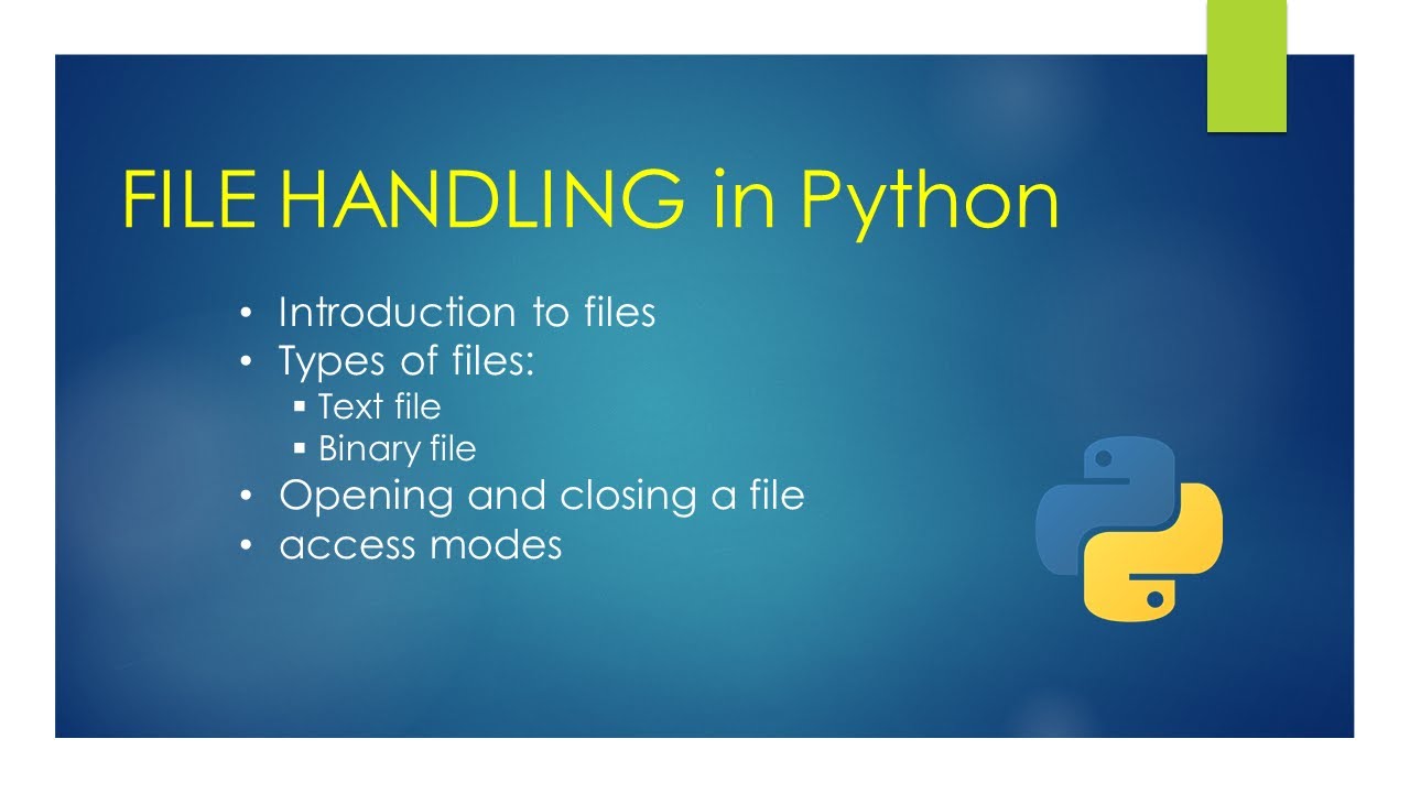 File Handling In Pythonpart 1 Opening And Closing A File Unit 1 7410