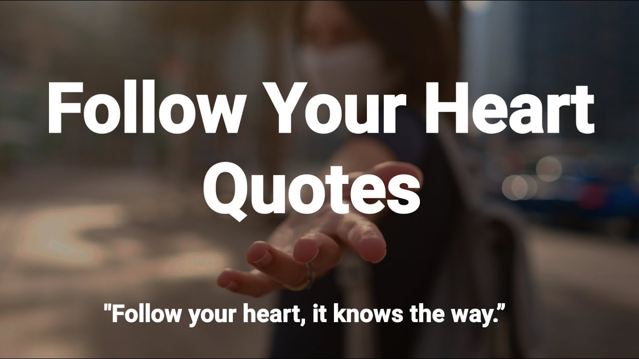 Quotes: Follow Your Heart Quotes (The heart knows the way) @all-out ...