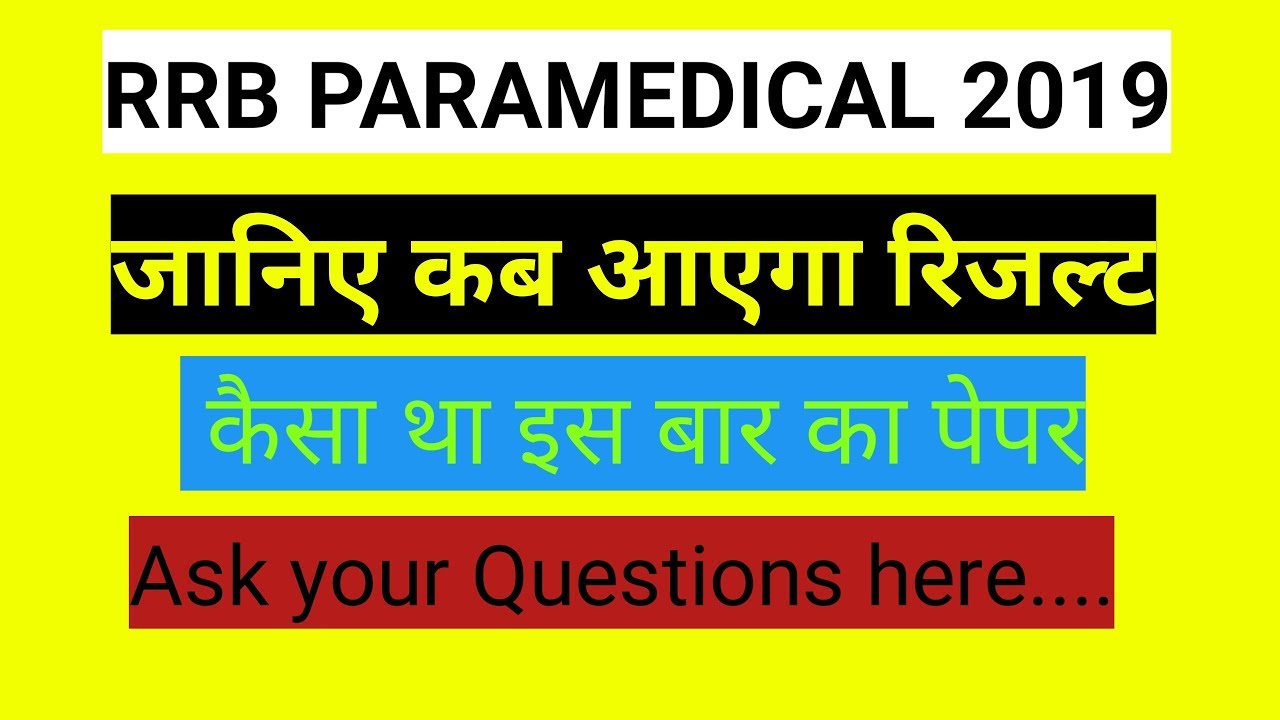 RRB Paramedical Cut off 2019 YouTube rrb-paramedical-cut-off-2019-youtube