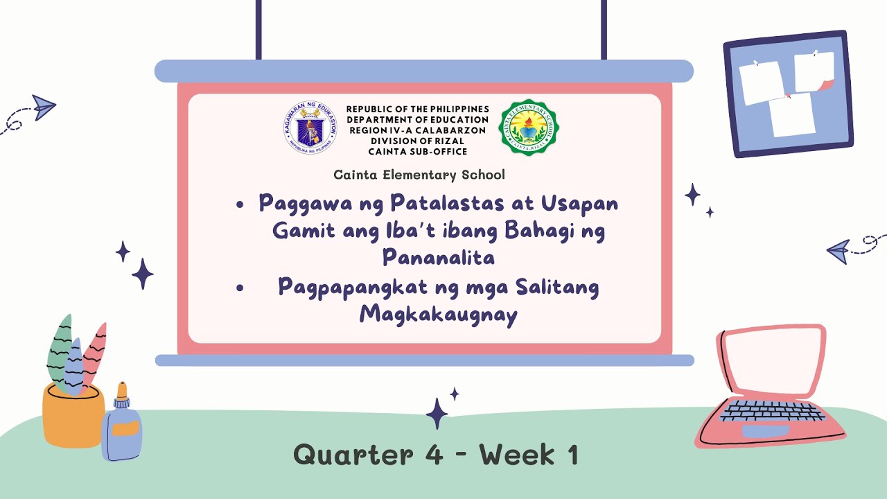 FILIPINO 6 Q4 WEEK 1 Paggawa ng Patalastas at Pagpapangkat ng mga ...