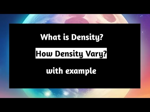 What is Density | How Density Vary with Example | Density Explained ...