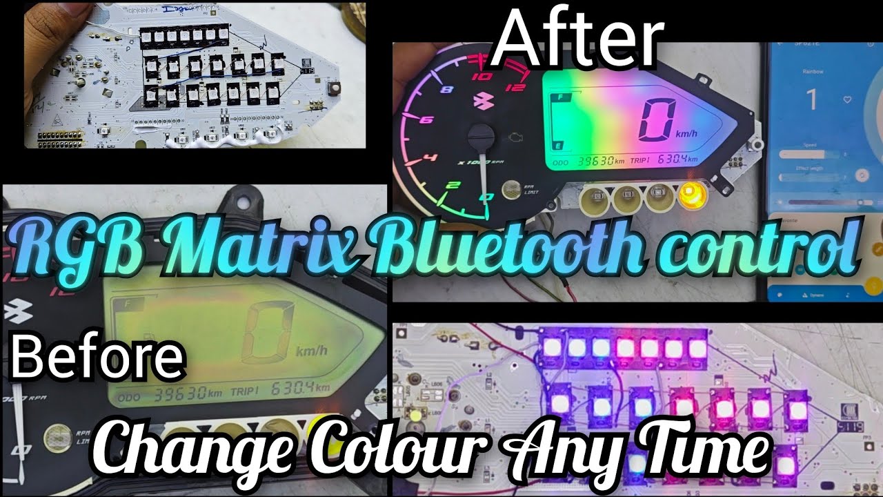 India's 1st Pulsar Meter Modification with RGB Matrix Bluetooth Control ...