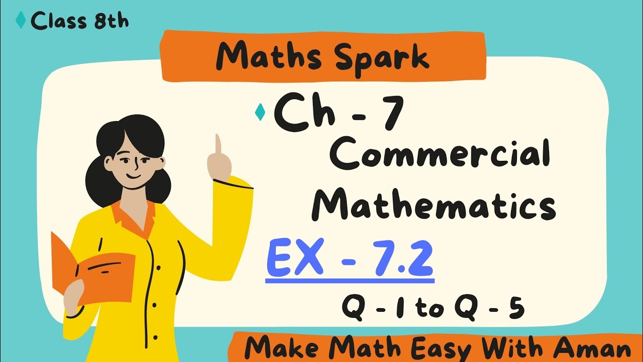 Ex 7 2 Q 1 To Q 5 Commercial Mathematics Class 8 Maths Spark Ex 7 2 Q 1 To Q 5 Commercial Mathematics Class 8 Maths Spark