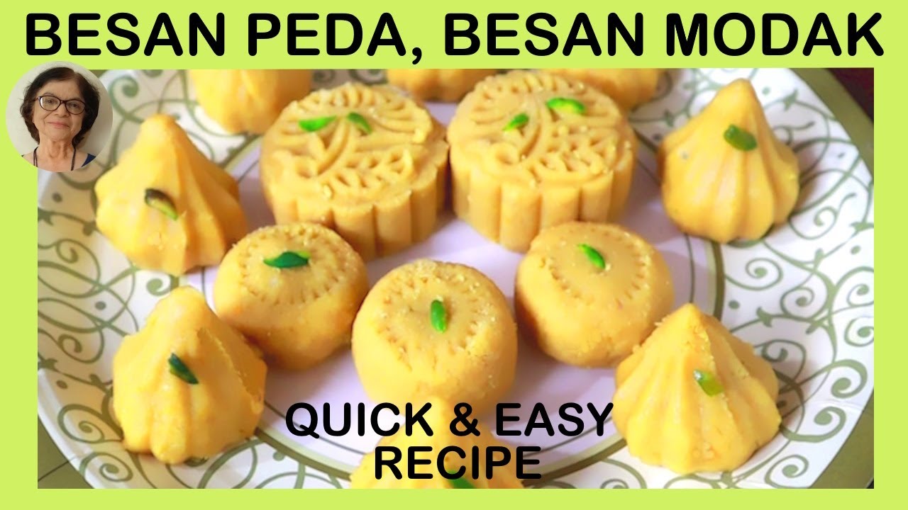 How to make besan peda / Gram flour modak / Besan peda besan modak easy ...