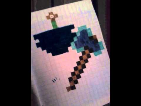 Comment dessiner une hache minecraft - YouTube