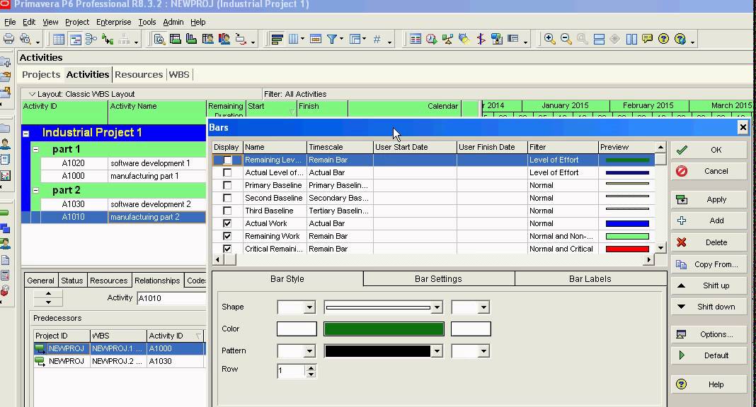 Primavera P6 showing the project baseline as bars - YouTube