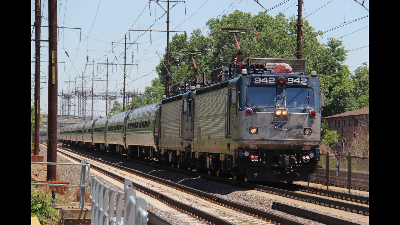SEPTA Rail & Amtrak Action at Glenolden with AEM-7 #942/946 Farewell ...