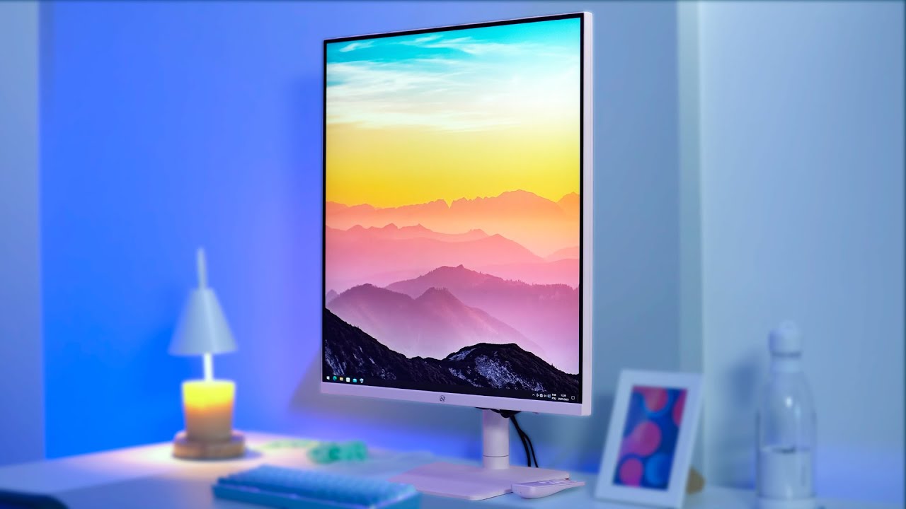 2 TELAS EM 1! Esse MONITOR VERTICAL BRANCO fica INCRÍVEL NO SETUP ...