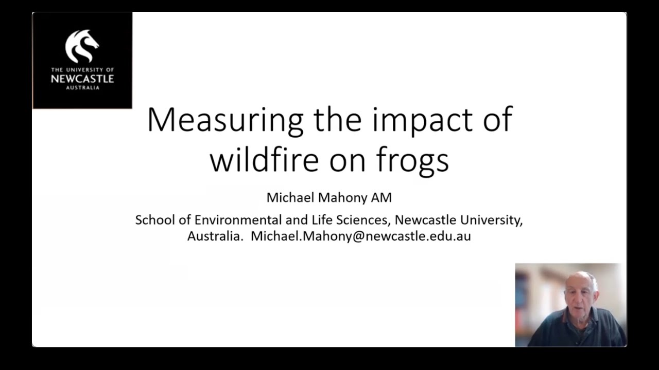 Michael Mahony: Measuring the Impact of Wildfire on Frogs in Eastern ...