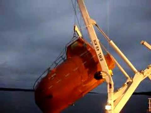 FREE-FALL LIFEBOAT RECOVERY PT.2 - YouTube