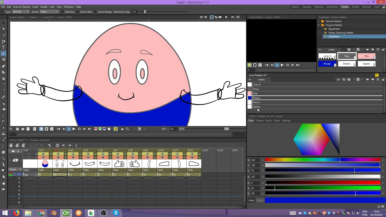 Rig OpenToonz PARTE 04 - YouTube