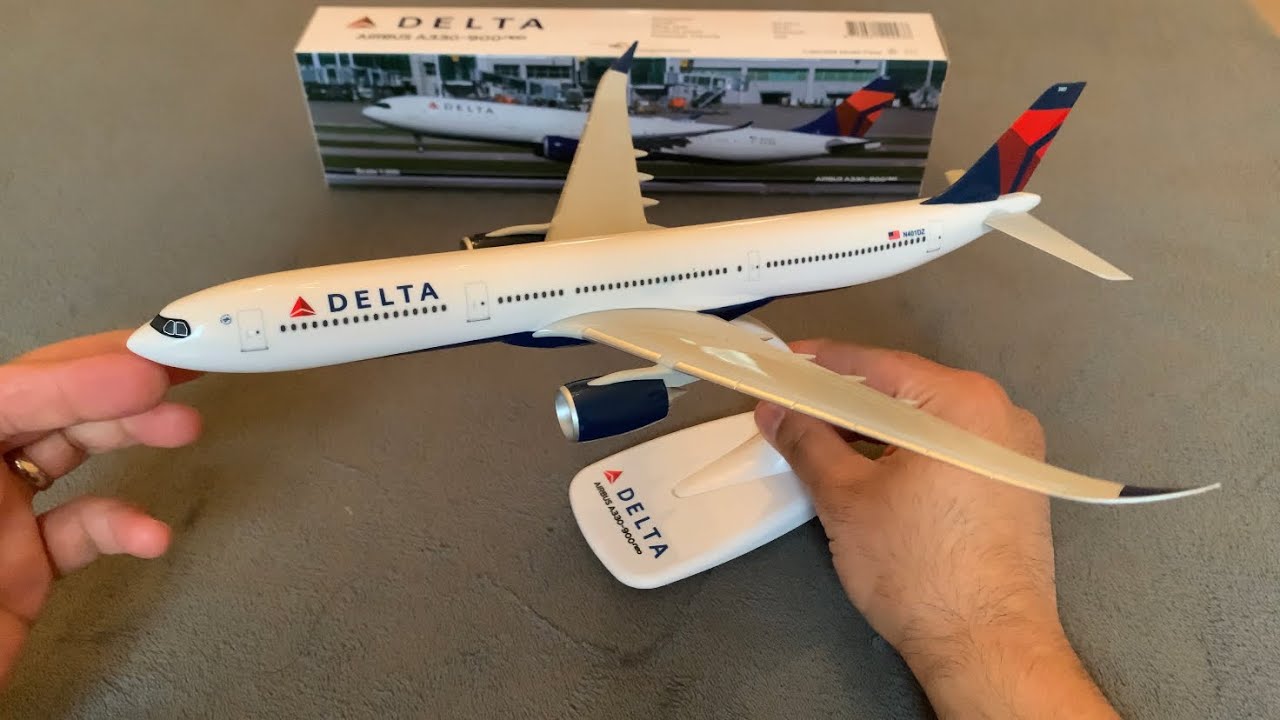 DELTA AIRBUS A330-900NEO MODEL PLANE UNBOXING SCALE 1:200 - YouTube
