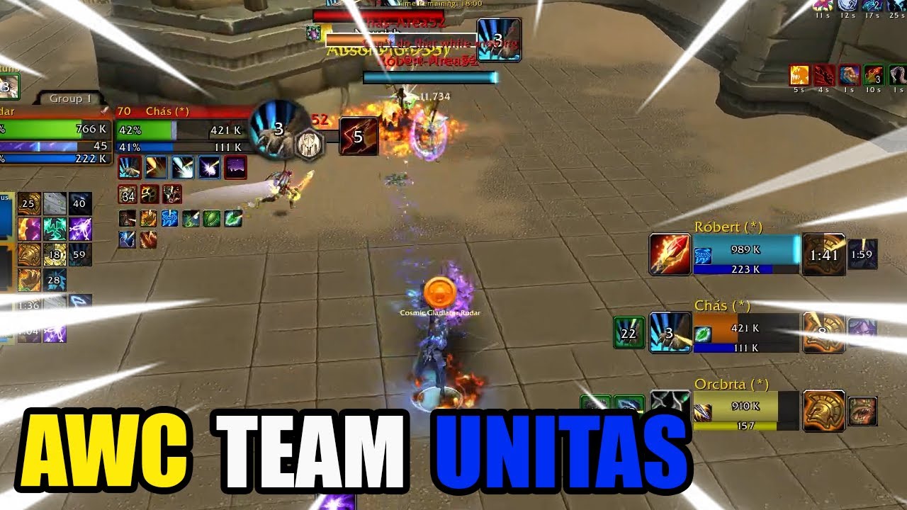 Fighting AWC Team UNITAS | Rudar Balance Druid PvP - YouTube