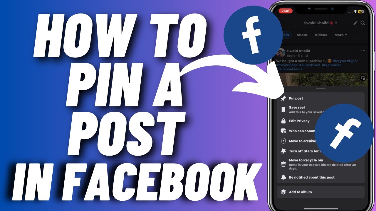 How To PIN/UNPIN Post In Facebook - IN 1 MINUTE Pin Post On Facebook ...