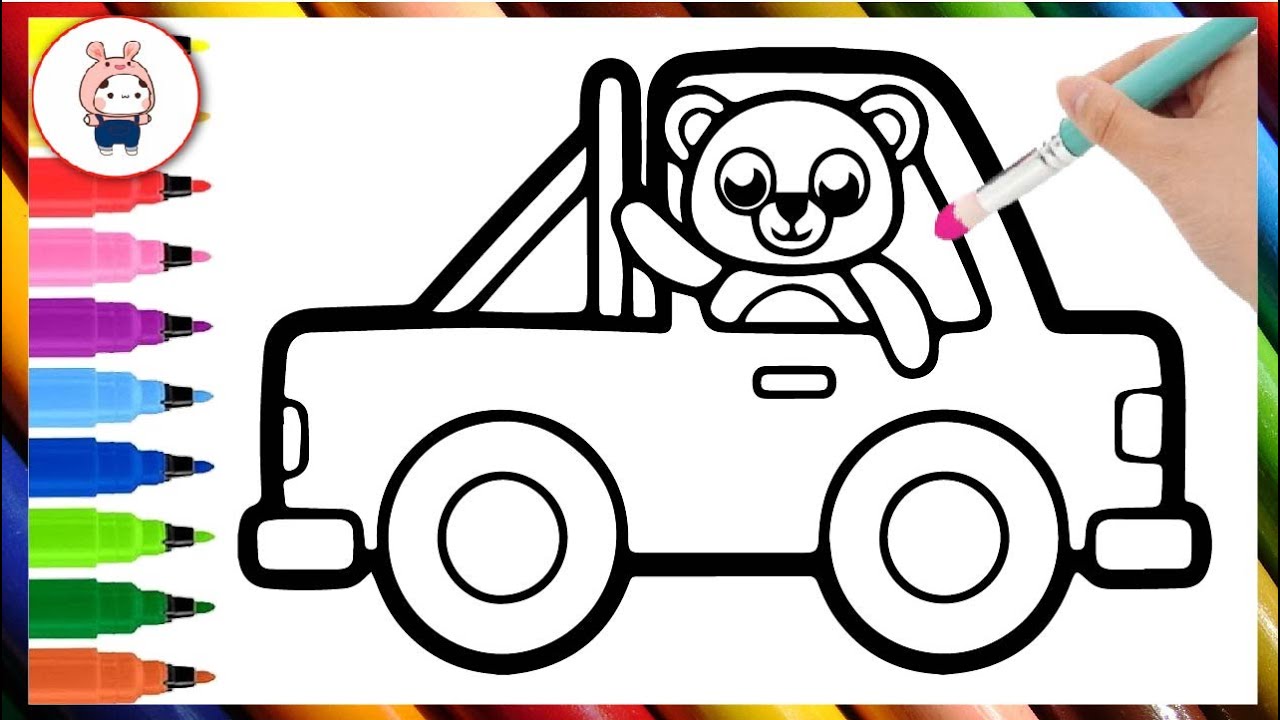 Car Drawing, Painting and Coloring for Kids & Toddlers_How to draw Car ...