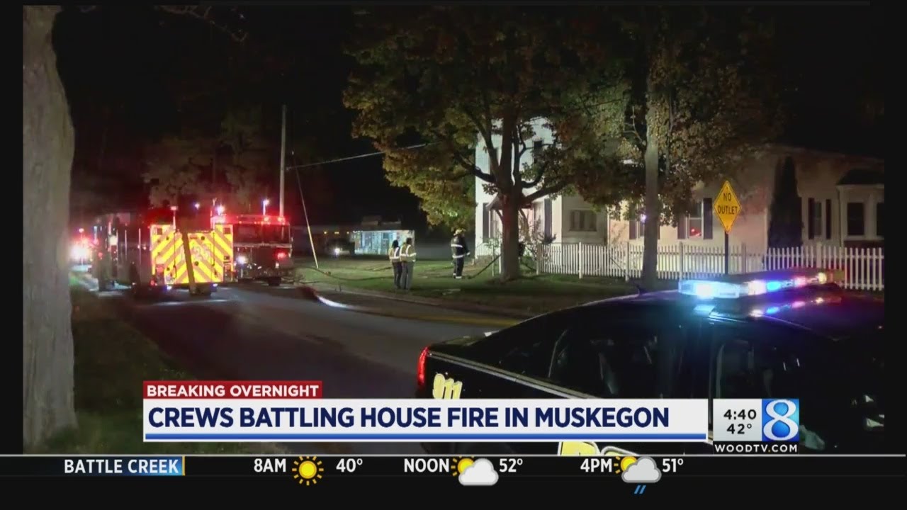 2 firefighters, 3 residents injured in Muskegon house fire - YouTube