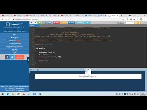 Review of C - Adding two Integers, declaring variables - Sept 7, 2021 by Sir Eudz - YouTube