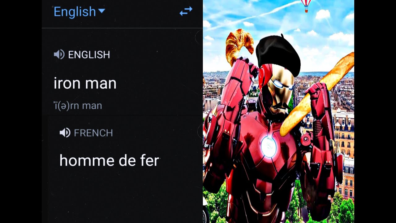iron man in different languages meme - YouTube