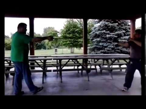 Chris and Nick Spar w longswords 7 11 14 - YouTube