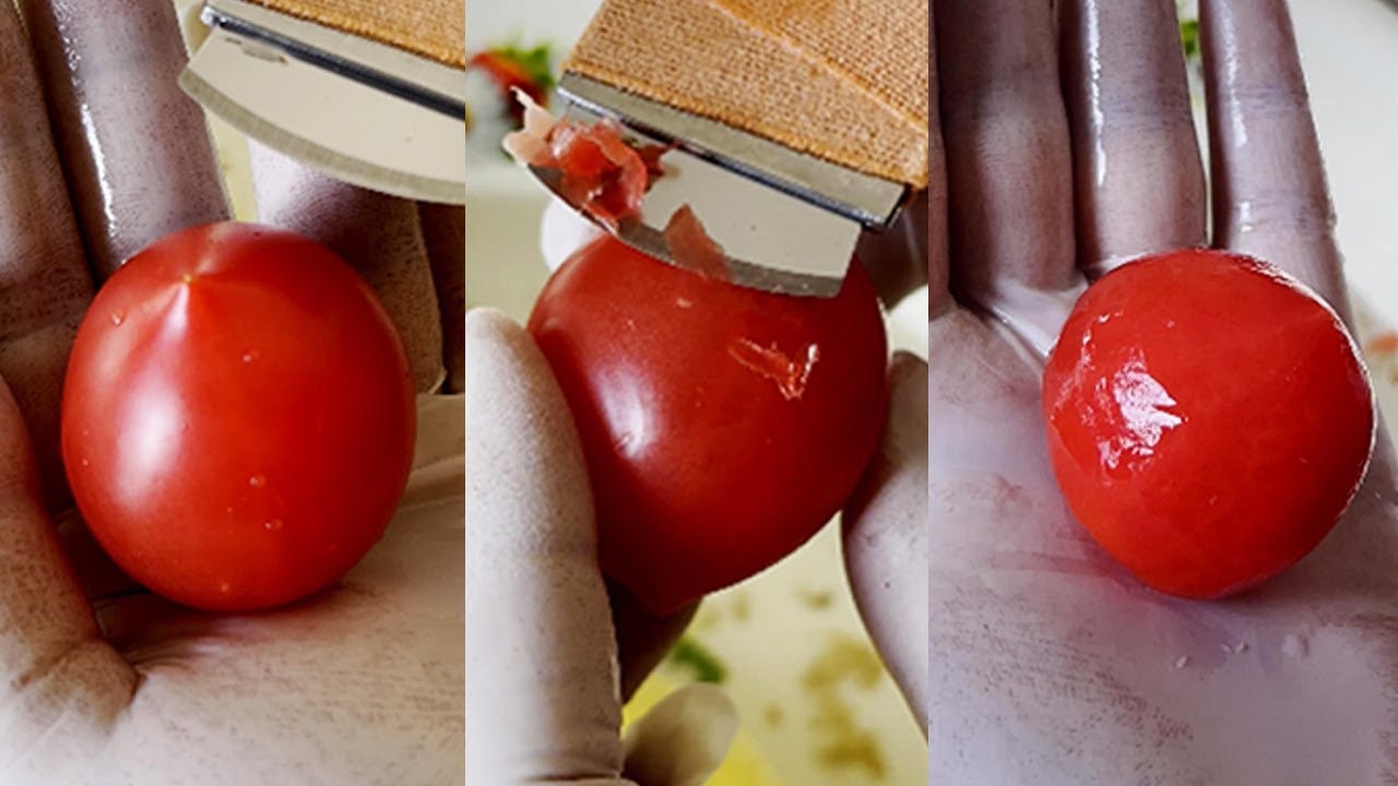 The basics of pedicure: scrape off the tomato skin! - YouTube