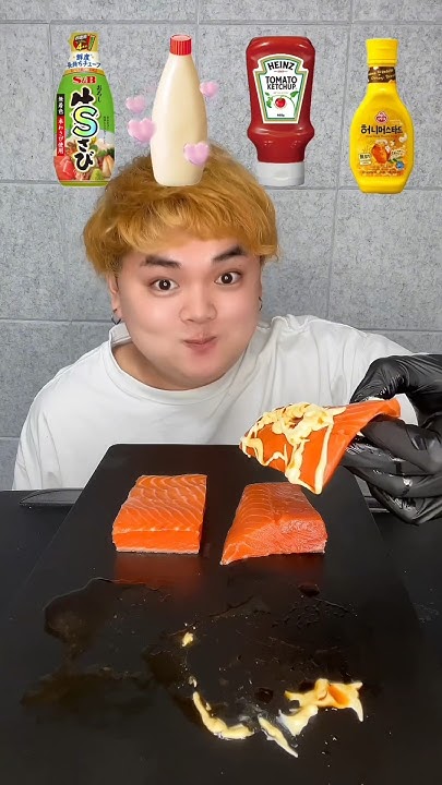 サーモンに醤油マヨめちゃくちゃ美味いやんけバカタレ🥺🐟 #mukbang - YouTube