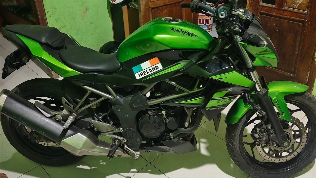 Pesona 💯Kawasaki z250 sl modif zx25r hijau krt,hasil pemasangan di ...
