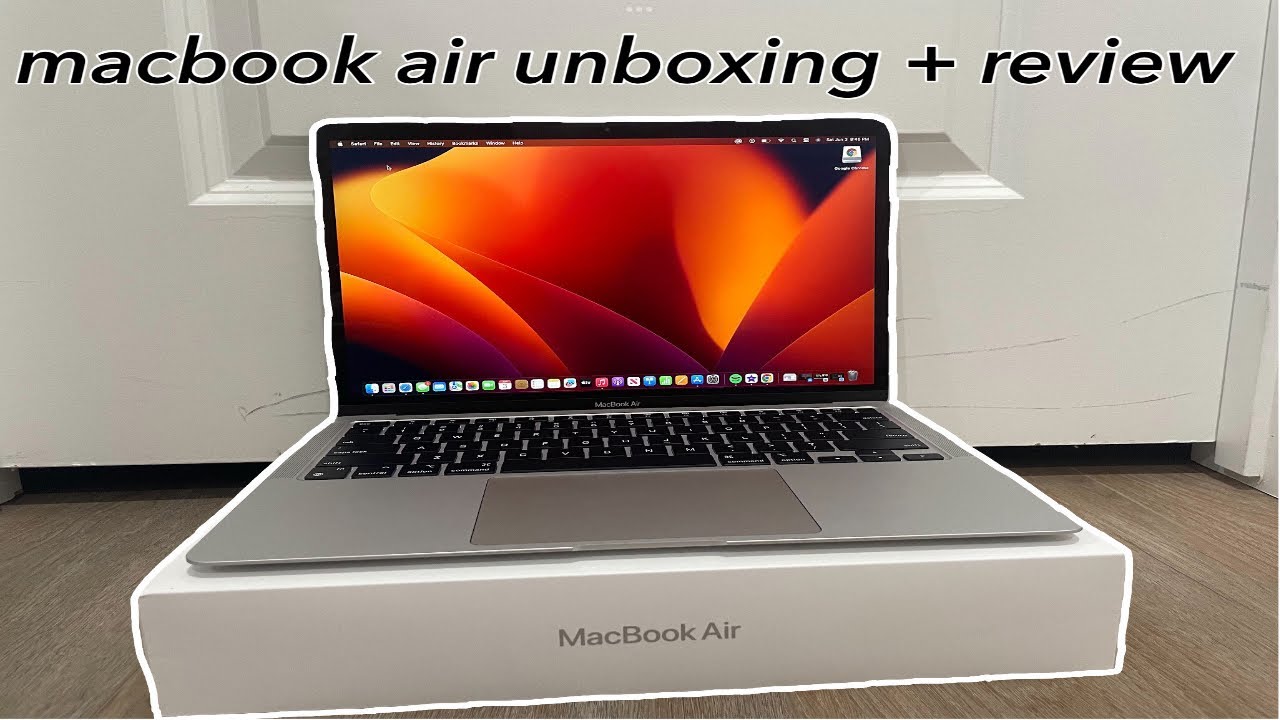 ☁️ 💻 macbook air m1 silver *aesthetic* unboxing + setup + review 🍂 🍃 ...