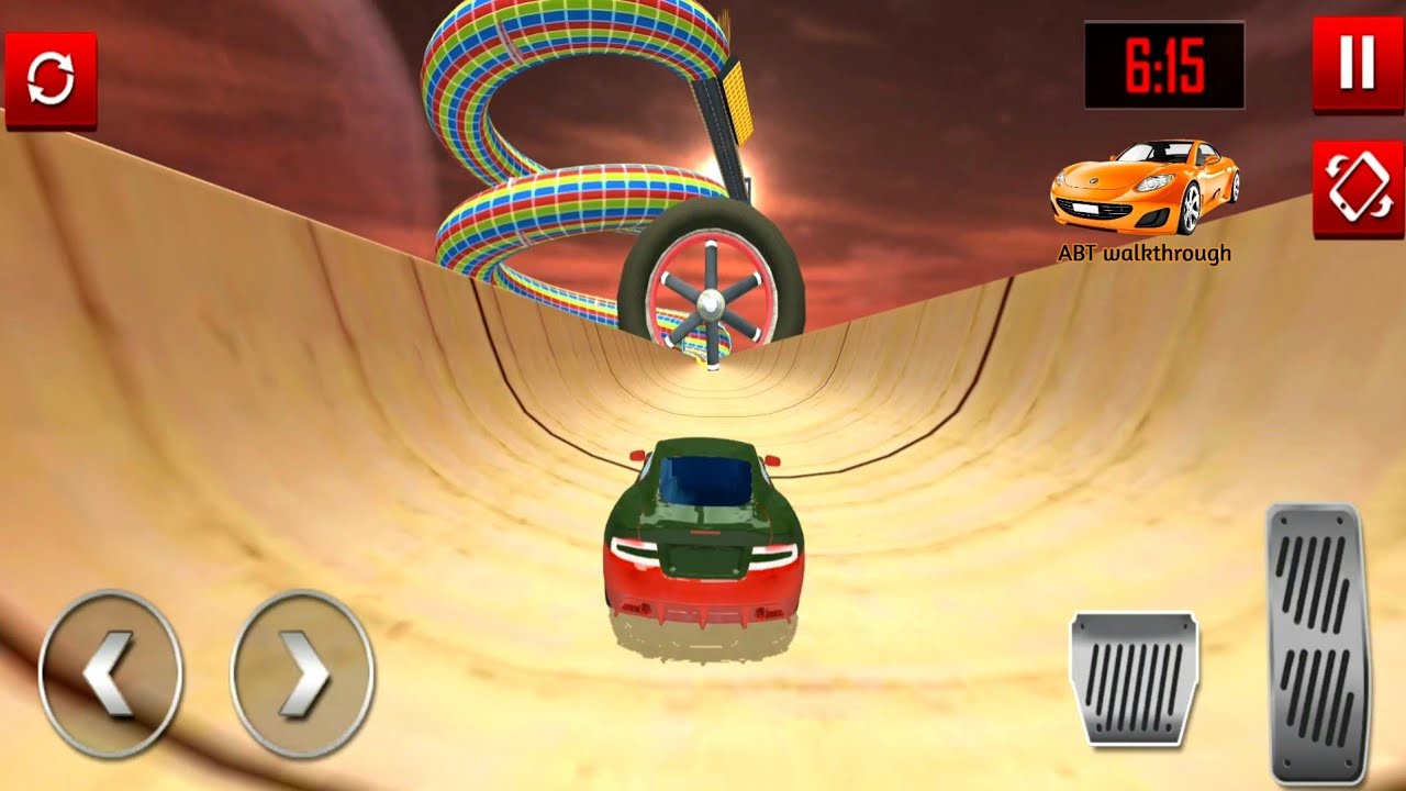 Mega Ramp Car Racing: impossible desert Racing stunt Android gameplay ...