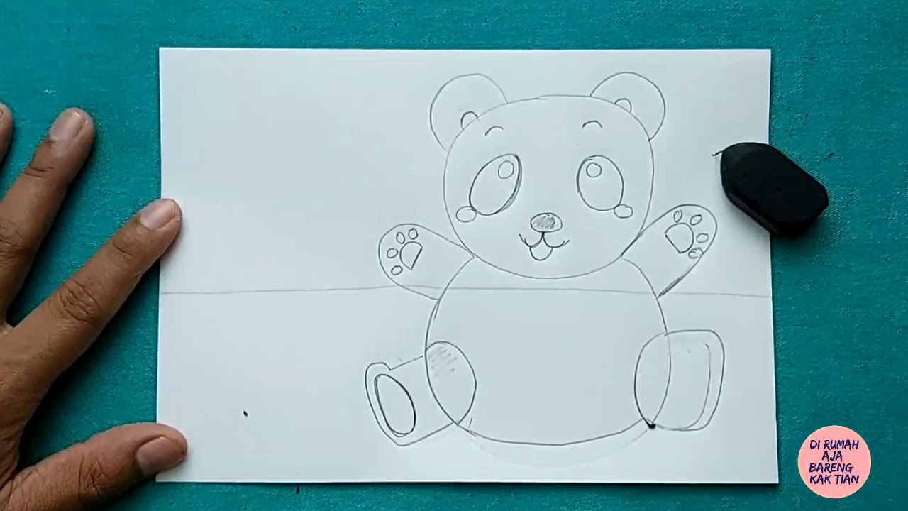 how to drawing panda - YouTube