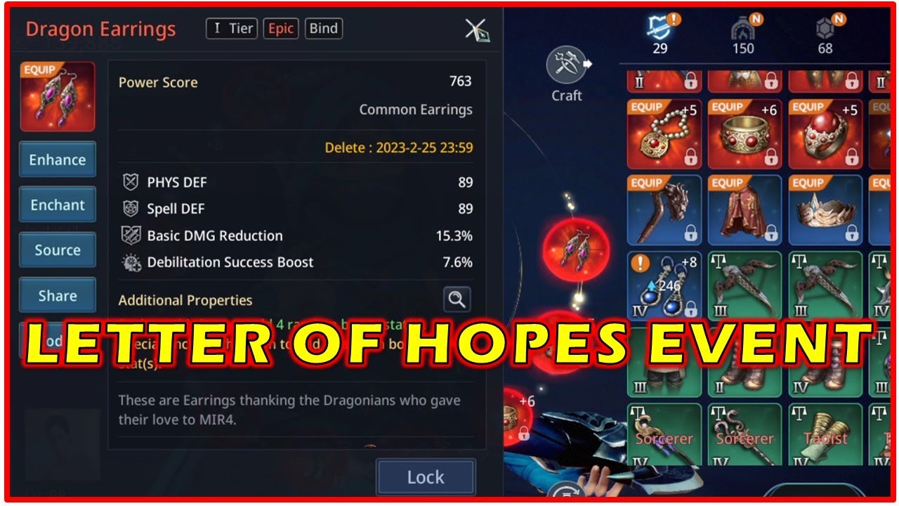 MIR4 LETTER OF HOPES EVENT EXCHANGE LOCATION | YIUN’S LETTER OF HOPES ...