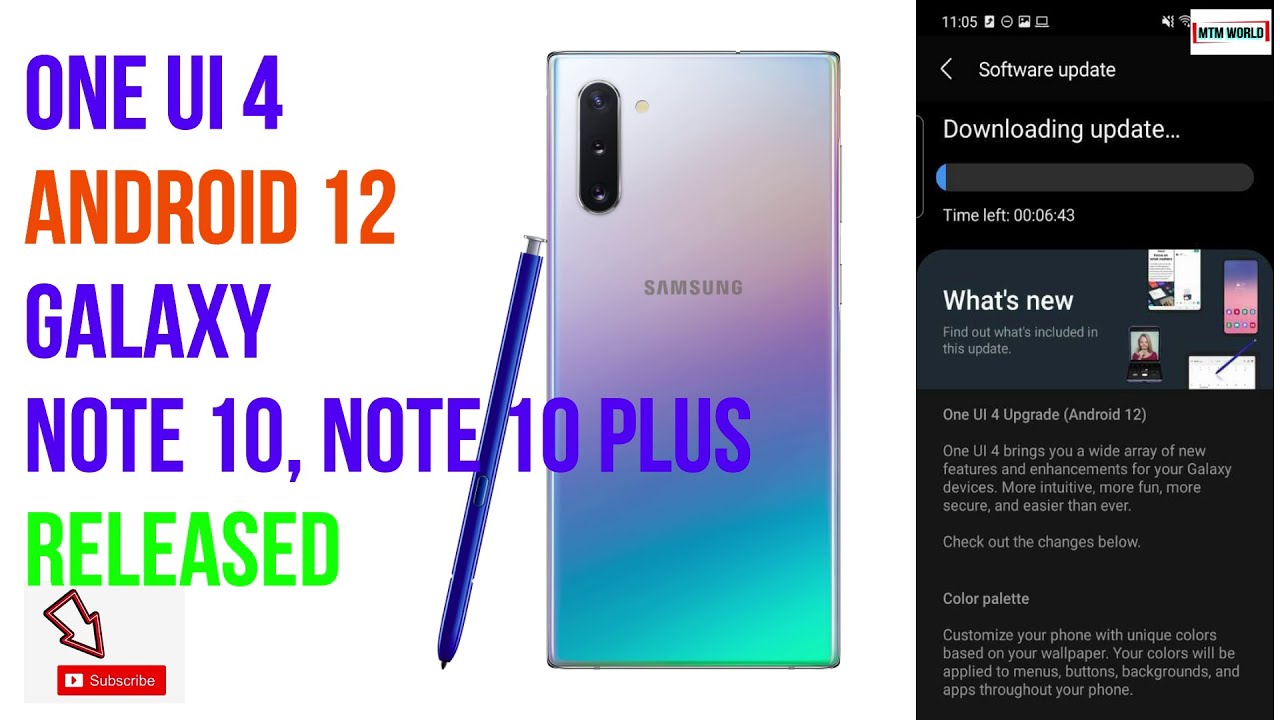 SAMSUNG GALAXY NOTE 10, NOTE 10 PLUS ONE UI 4 ANDROID 12 RELEASED ...