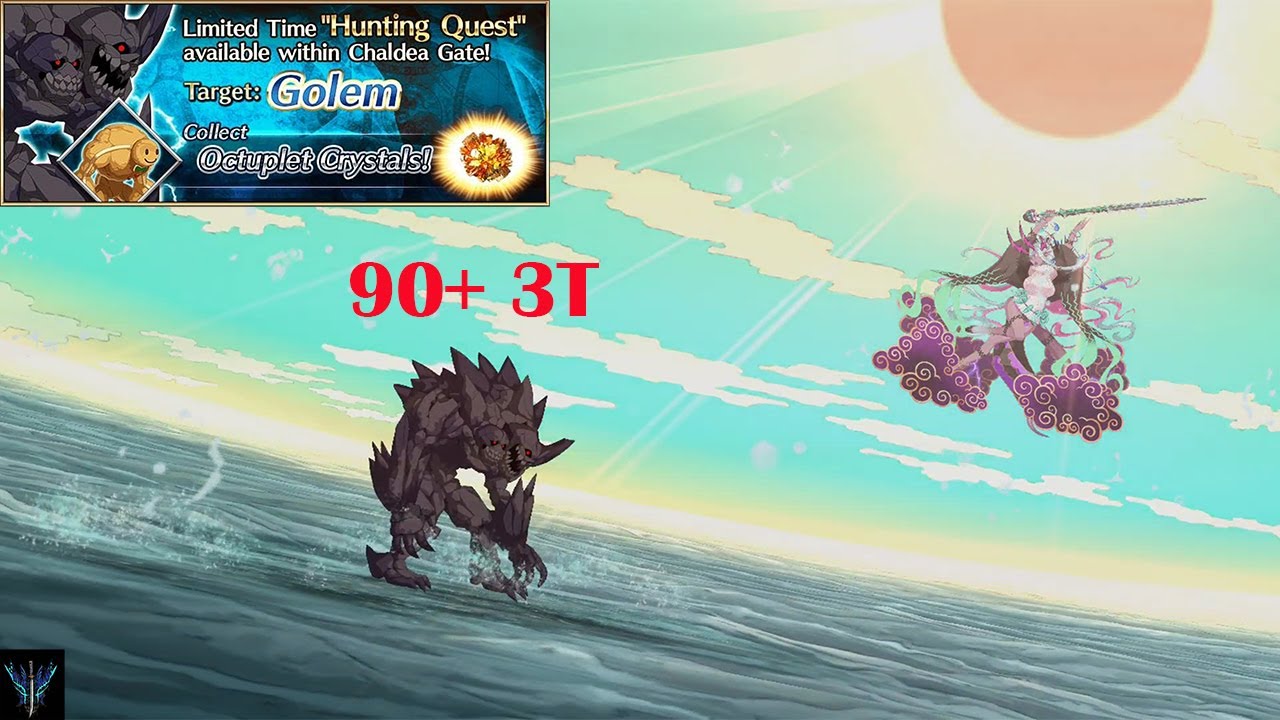 [FGO-NA] Hunting Quest 11: Golem Hunt - Pride+ Rank (90+) 3T farming ft ...