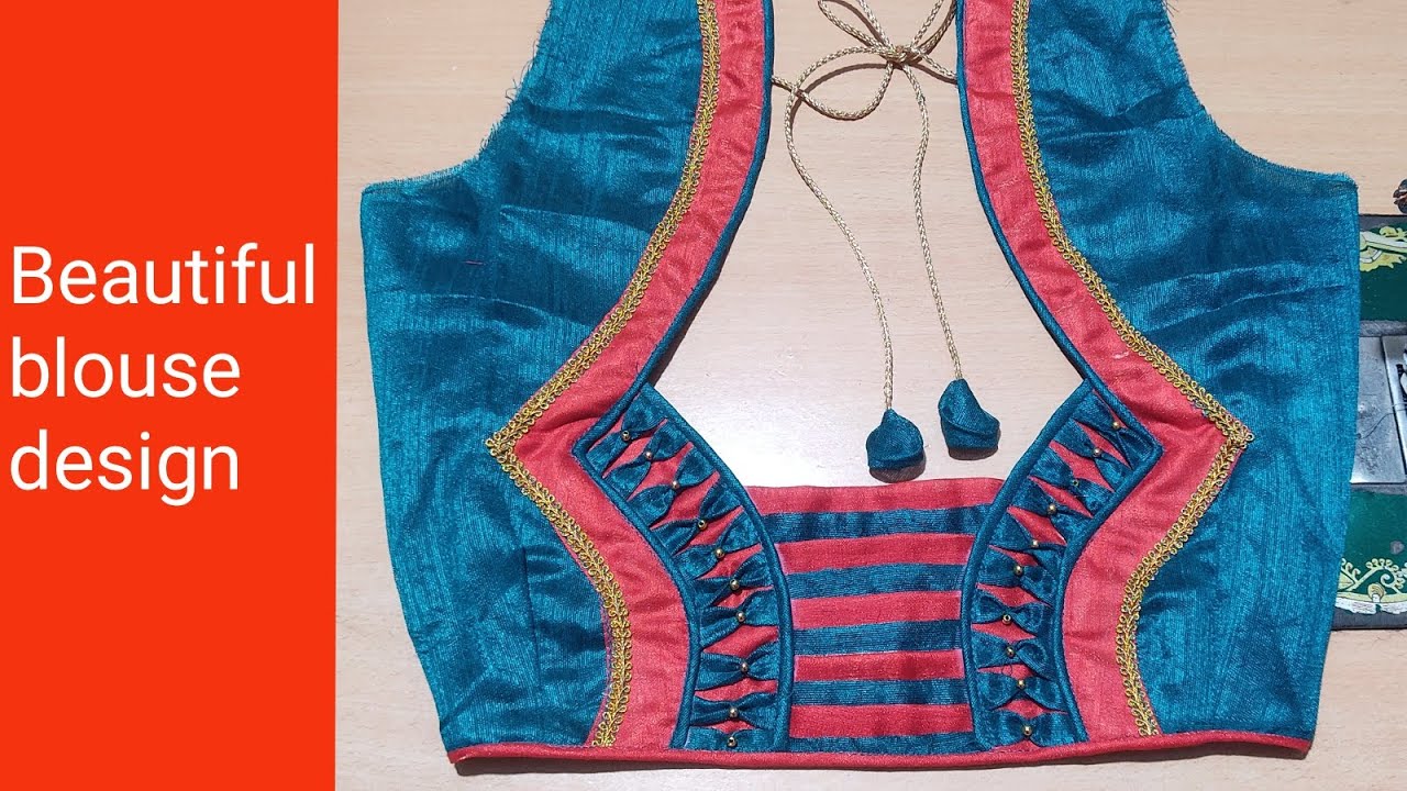 Beautiful blouse design. silai tutorial. - YouTube