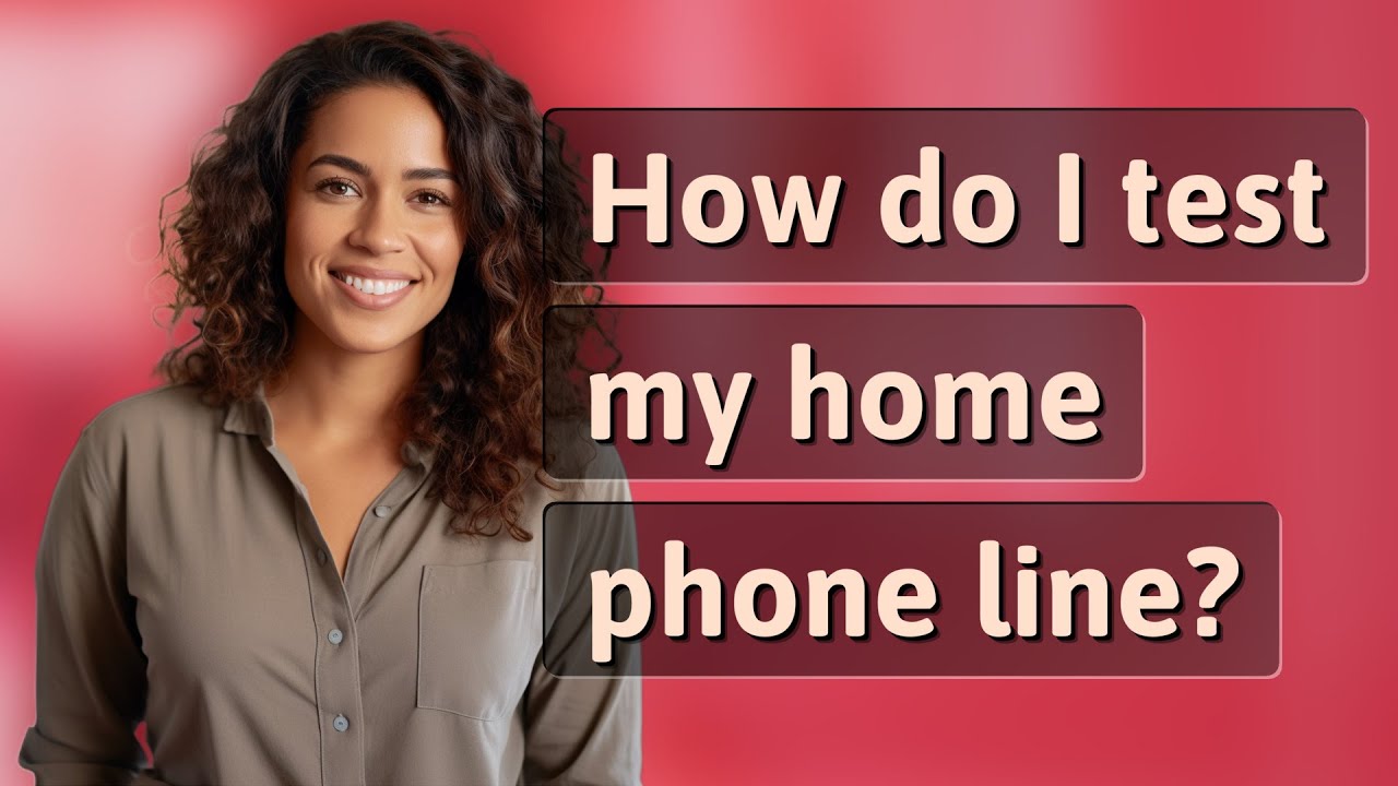 How do I test my home phone line? - YouTube