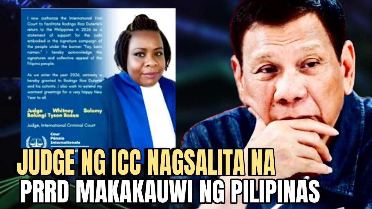 JUDGE NG ICC NAGSALITA NA! DIGONG DUTERTE MAKAKAUWI NG PILIPINAS. - YouTube