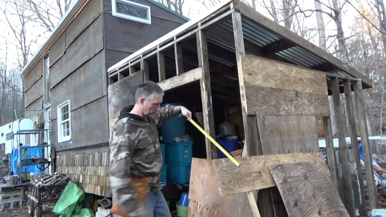 Off Grid Solar Battery & Rain Water Shed Construction - YouTube