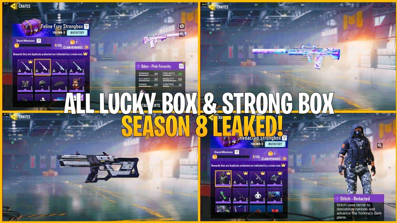 SEASON 8 ALL LUCKY BOX, CRATES, & STRONG BOX LEAKED!! COD MOBILE LEAKS ...