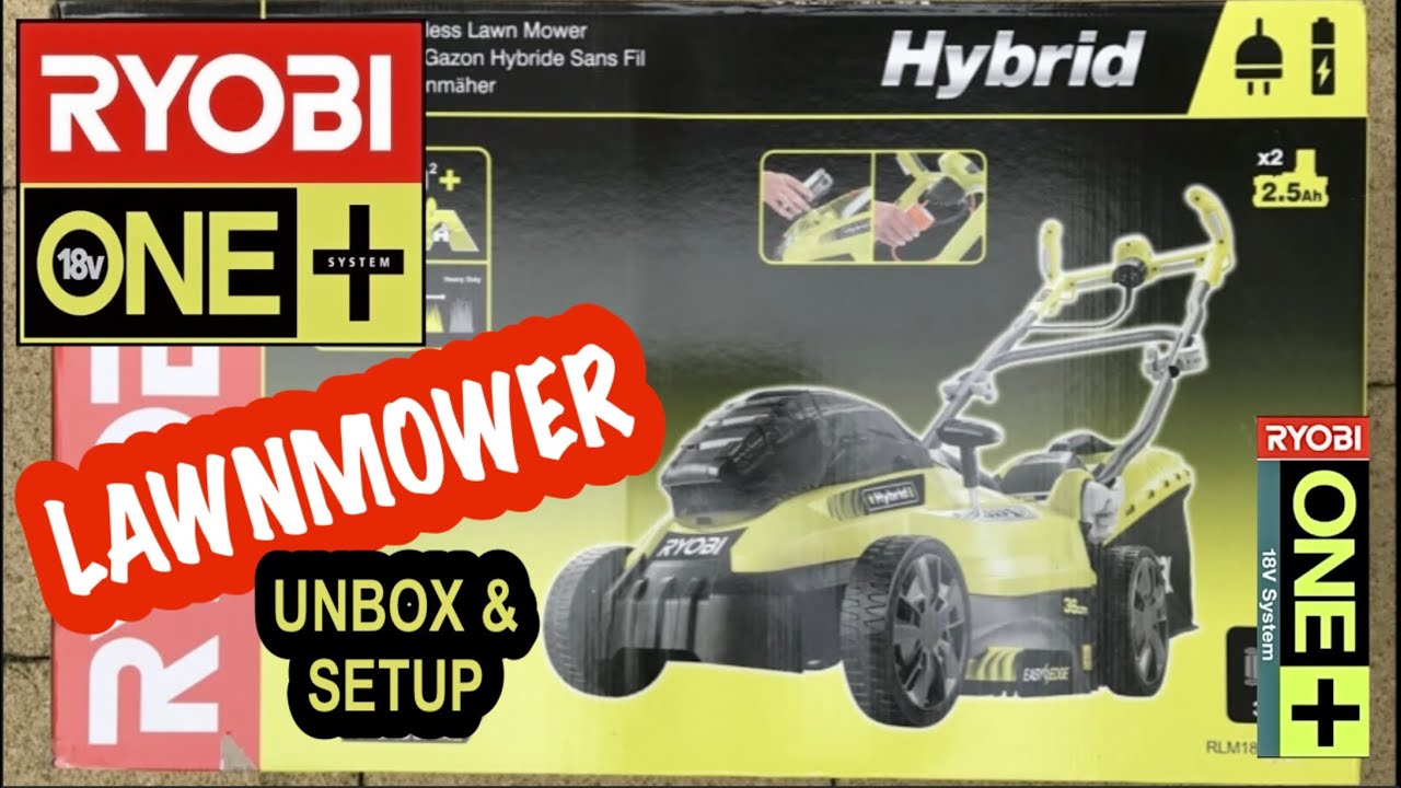 Ryobi one plus 36v Hybrid Lawnmower, Unboxing - YouTube