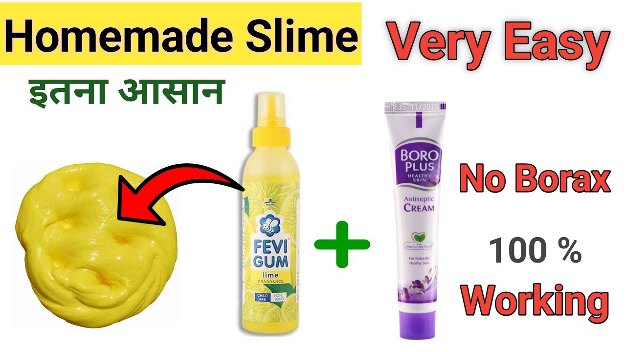 Homemade Boro Plus Slime || Boro Plus Slime Recipe No borax || No Borax ...