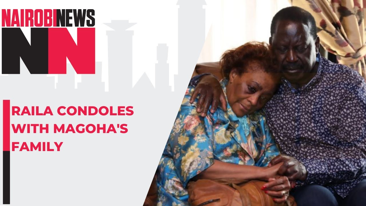 Raila condoles with Magoha's family at Lavington home - YouTube