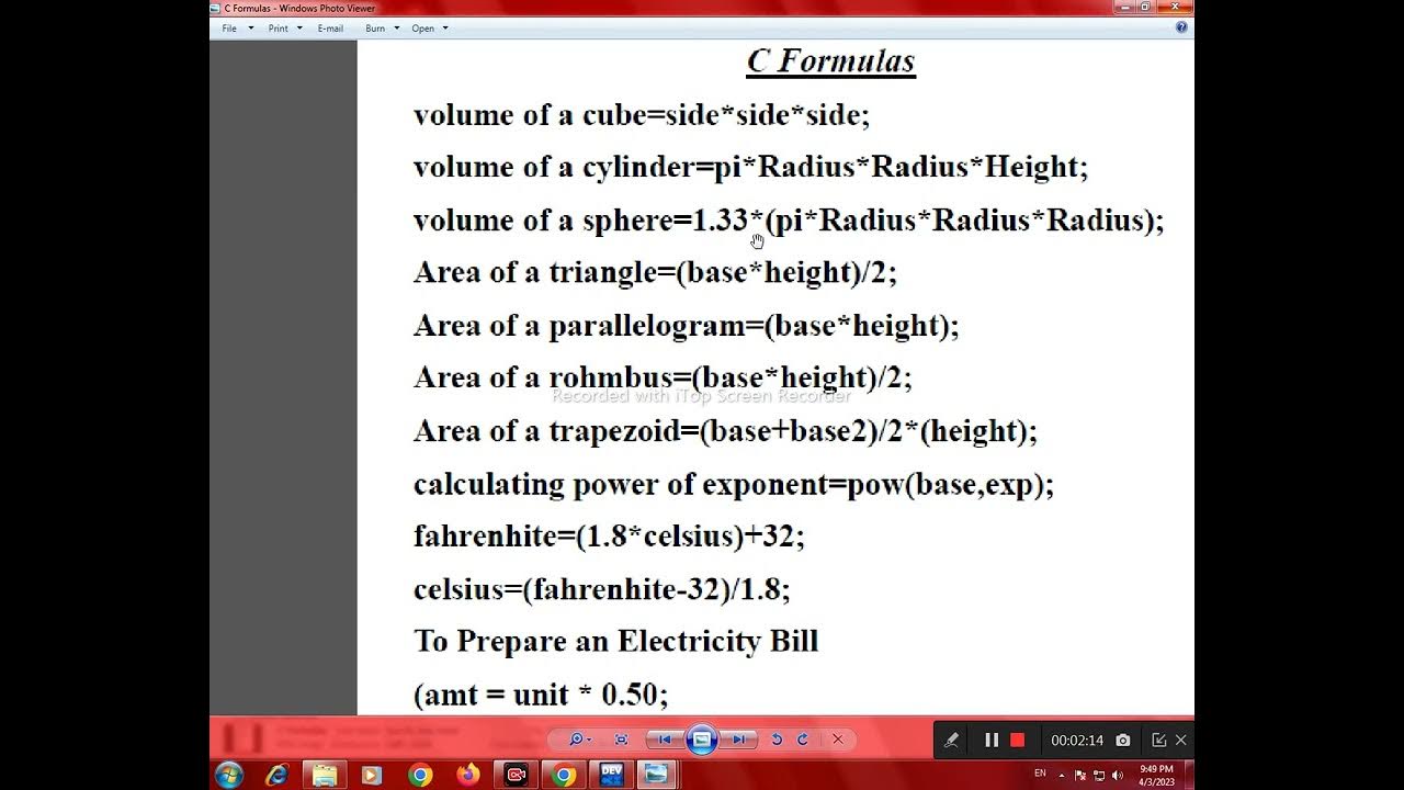 Program 1.3 Find the Volume of a Sphere in C Language. - YouTube