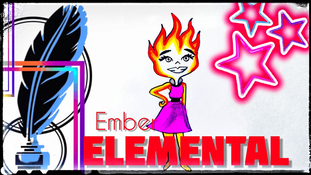 How to draw Ember, ELEMENTAL - YouTube