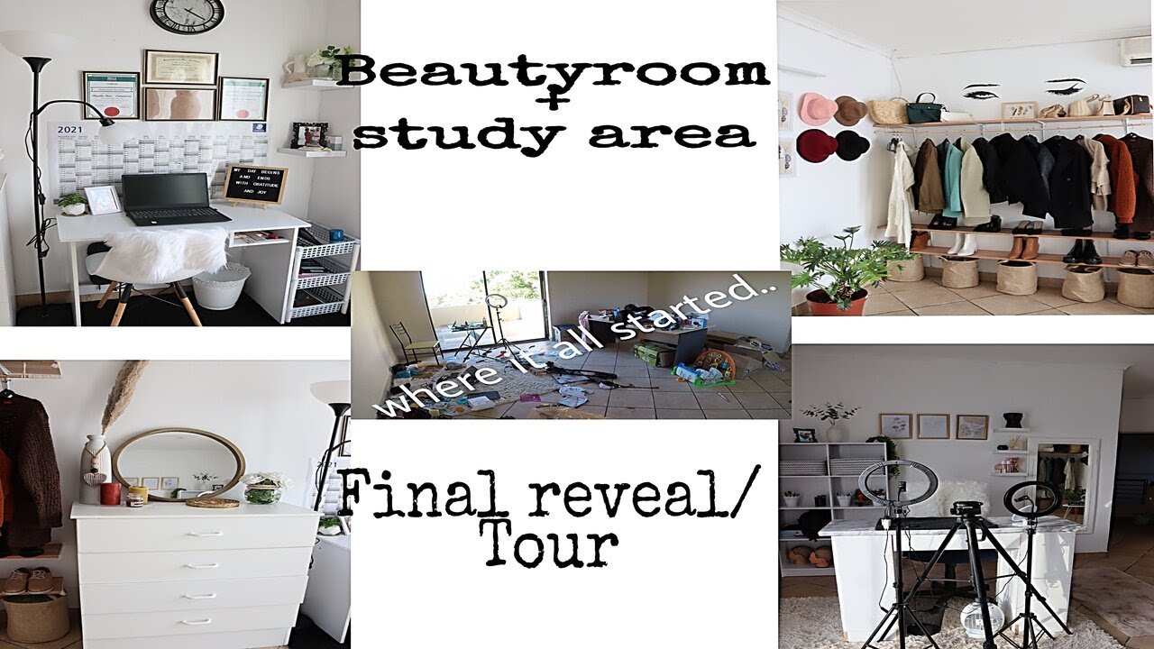BEAUTY ROOM + STUDY AREA FINAL REVEAL 2021 |ROOM TRANSFORMATION | SOUTH ...