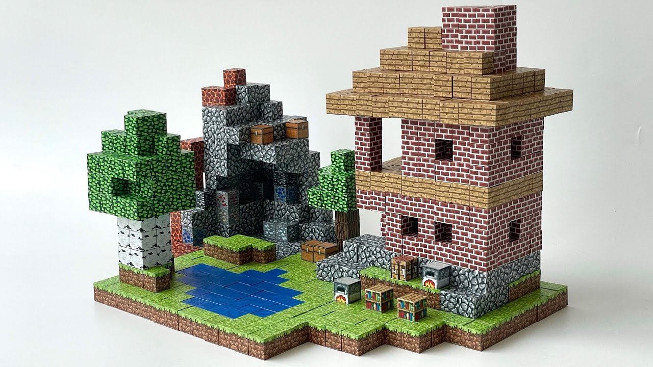House Minecraft DIY / Wooden Product Magnetic - YouTube