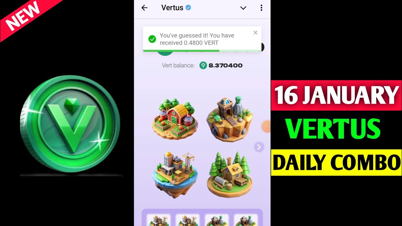 Vertus Combo Cards Today 16 January | Vertus Daily Combo | Vertus Combo ...